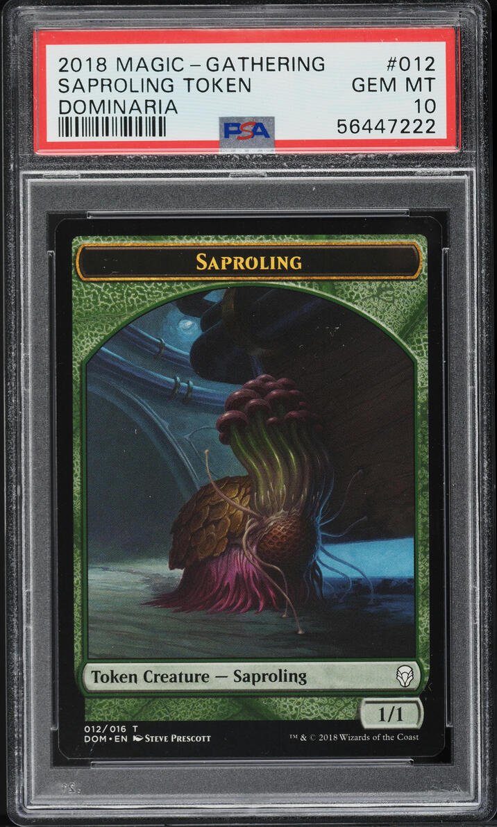 2018 Magic The Gathering MTG Dominaria Saproling Token #012 PSA 10 GEM ...