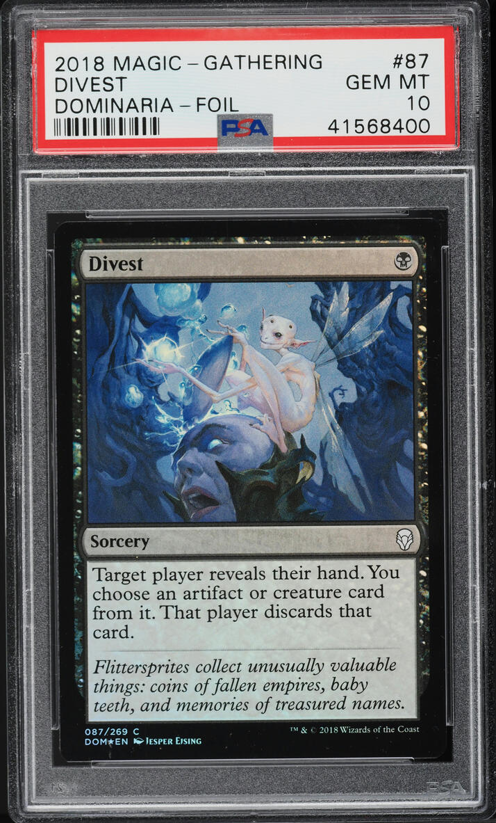 2018 Magic The Gathering MTG Dominaria Foil Divest #87 PSA 10 GEM MINT ...