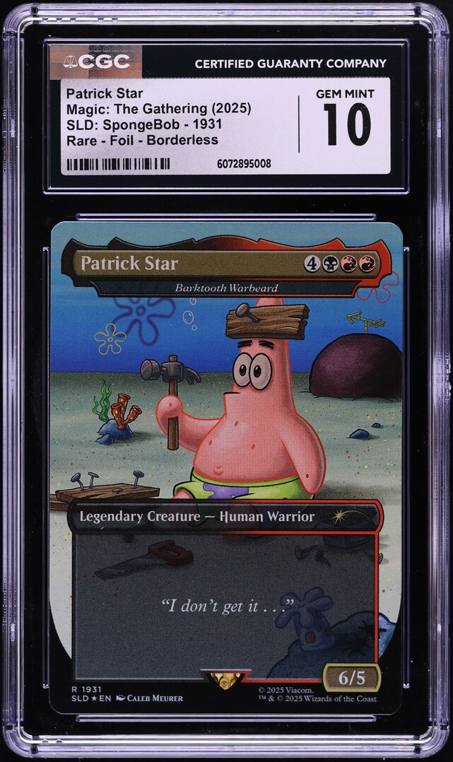 2025 Magic The Gathering MTG SpongeBob Borderless Foil Patrick Star CGC ...