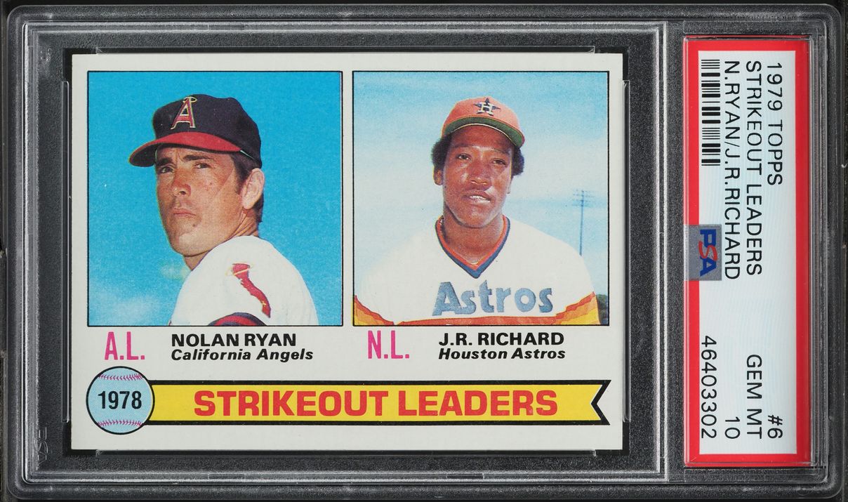 1979 Topps Nolan Ryan & J.R. Richard STRIKEOUT LDRS #6 PSA 10 GEM MINT ...