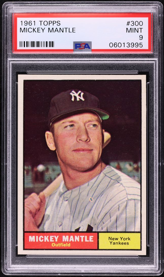 1961 Topps Mickey Mantle #300 PSA 9 MINT on Fanatics Collect