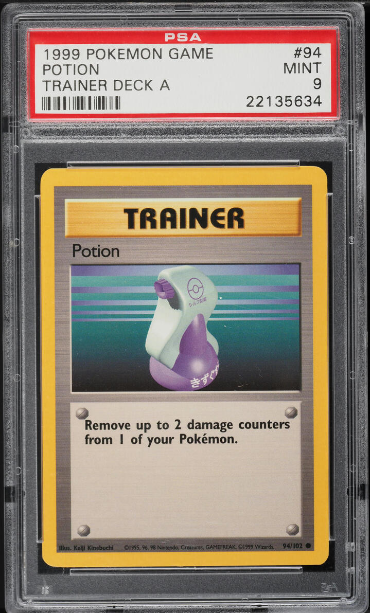 1999 Pokemon Base Set Trainer Deck A Potion #94 PSA 9 MINT on Fanatics ...