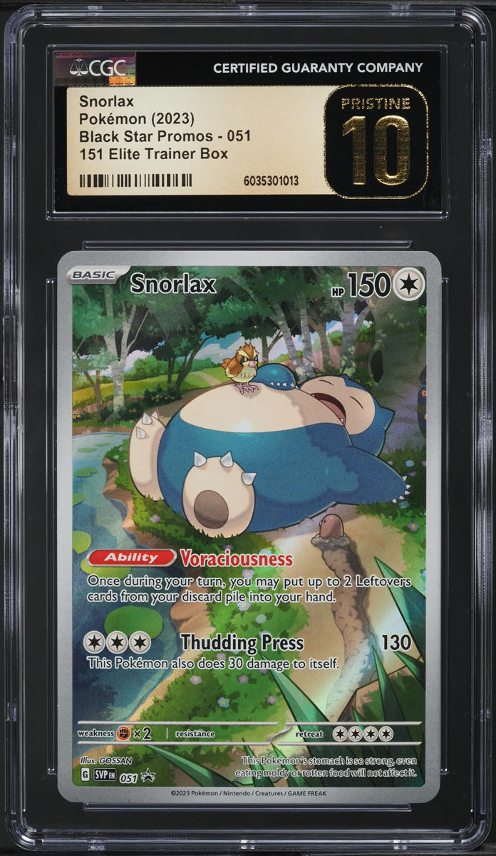 2023 Pokemon SV 151 Black Star Promo ETB Snorlax #51 CGC 10 PRISTINE on ...