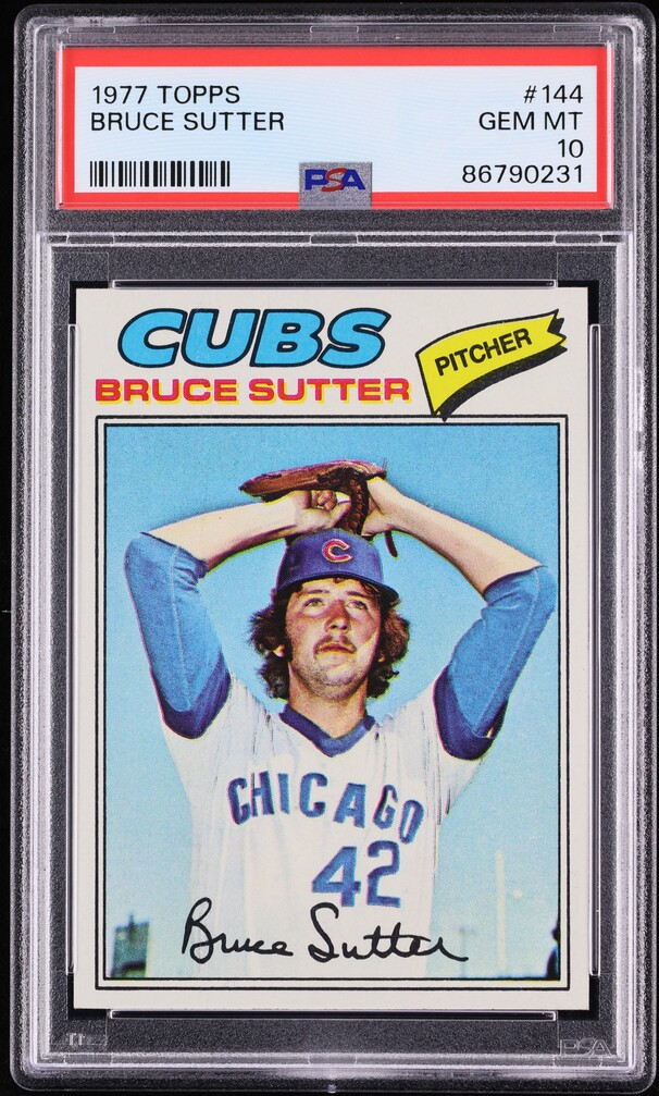 1977 Topps Bruce Sutter ROOKIE #144 PSA 10 GEM MINT on Fanatics Collect