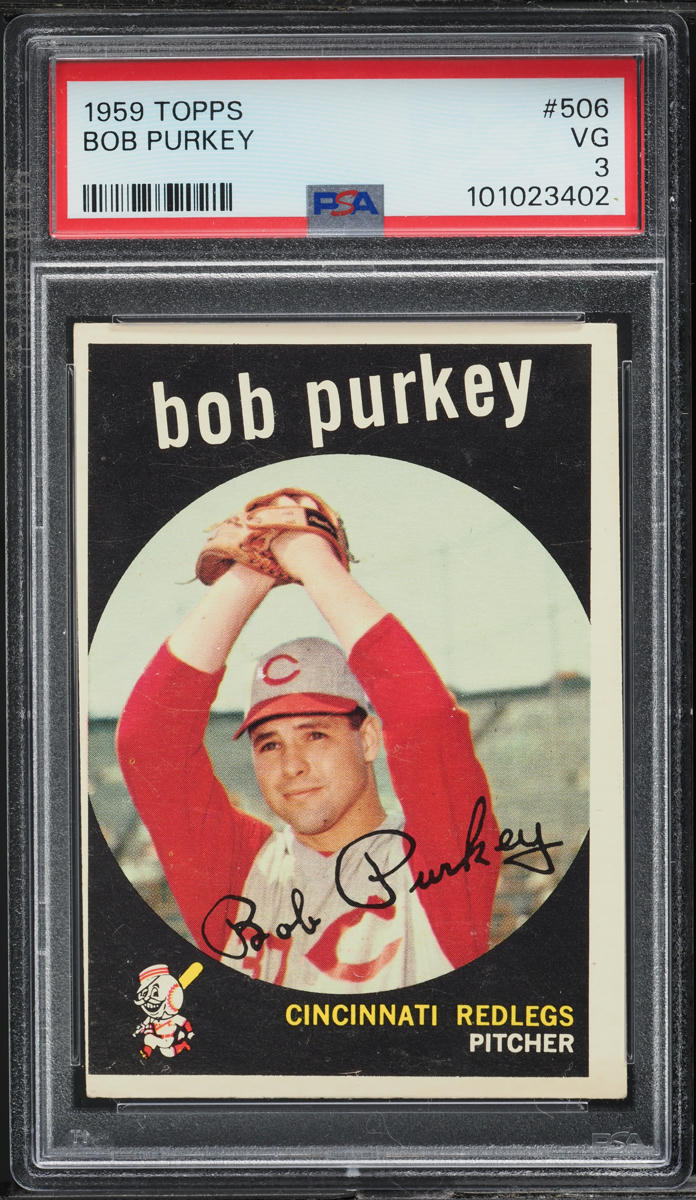 1959 Topps Bob Purkey #506 PSA 3 VG on Fanatics Collect