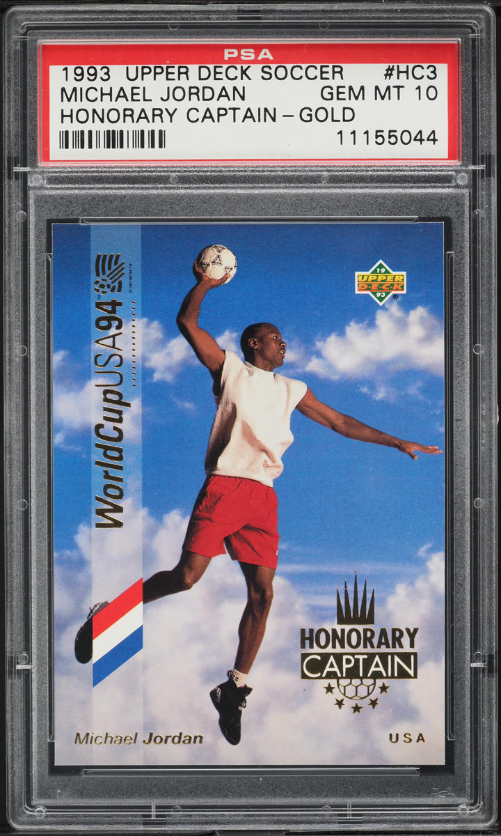 1993 Upper Deck Soccer Honorary Captain Gold Michael Jordan #HC3 PSA 10 ...