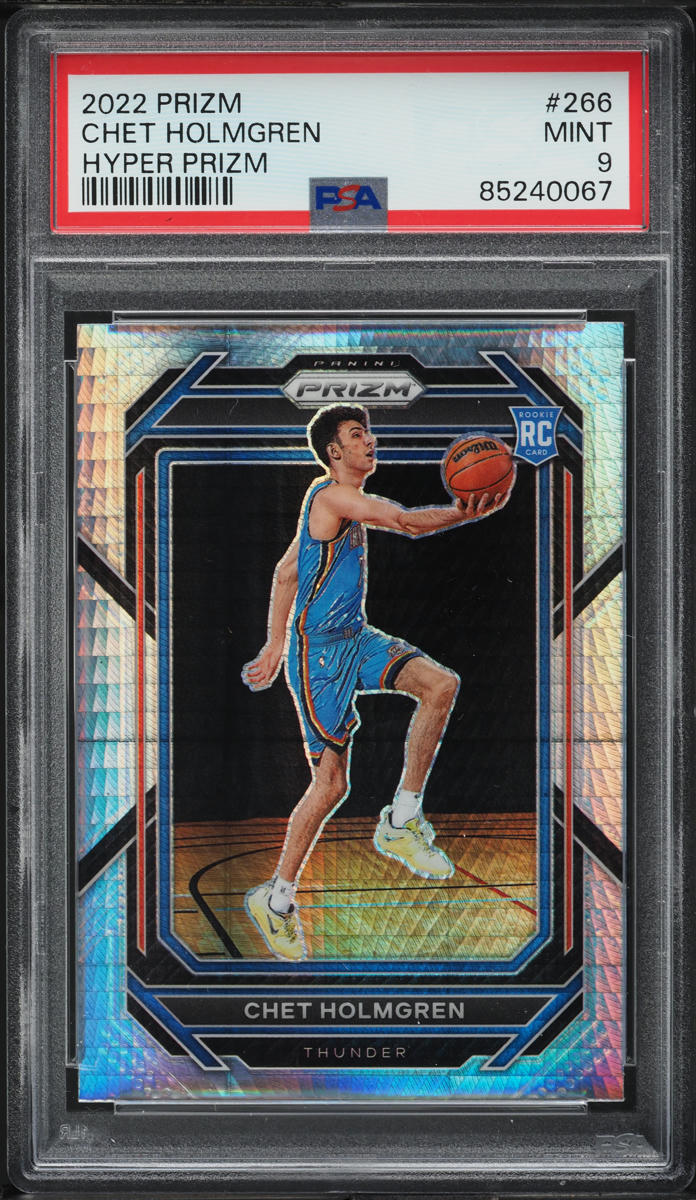 2022 Panini Prizm Hyper Chet Holmgren ROOKIE #266 PSA 9 MINT on ...