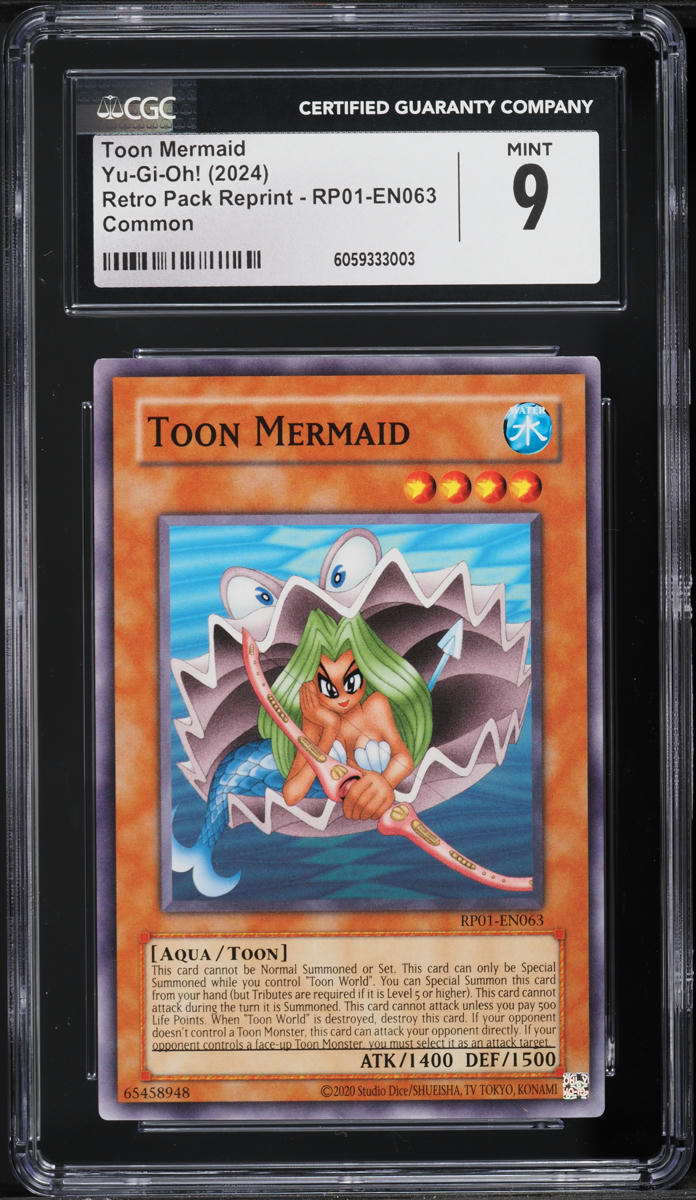 2024 Yu-Gi-Oh! Retro Pack Reprint Toon Mermaid #RP01-EN063 CGC 9 MINT ...