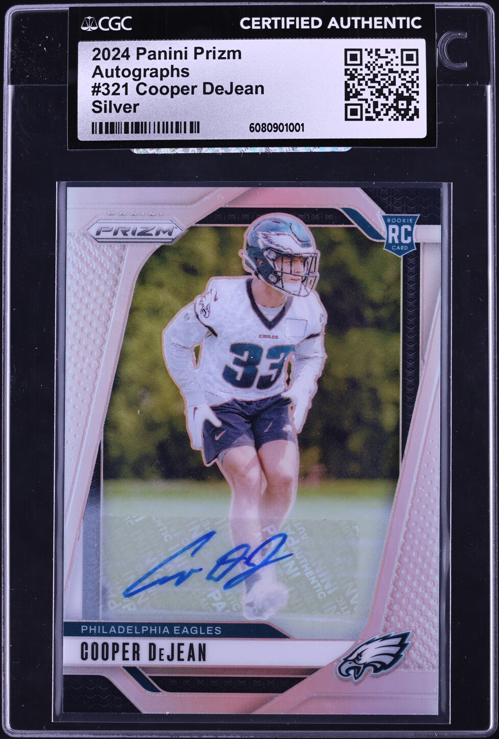 2024 Panini Prizm Silver Cooper DeJean ROOKIE AUTO #321 CGC AUTH on Fanatics Collect