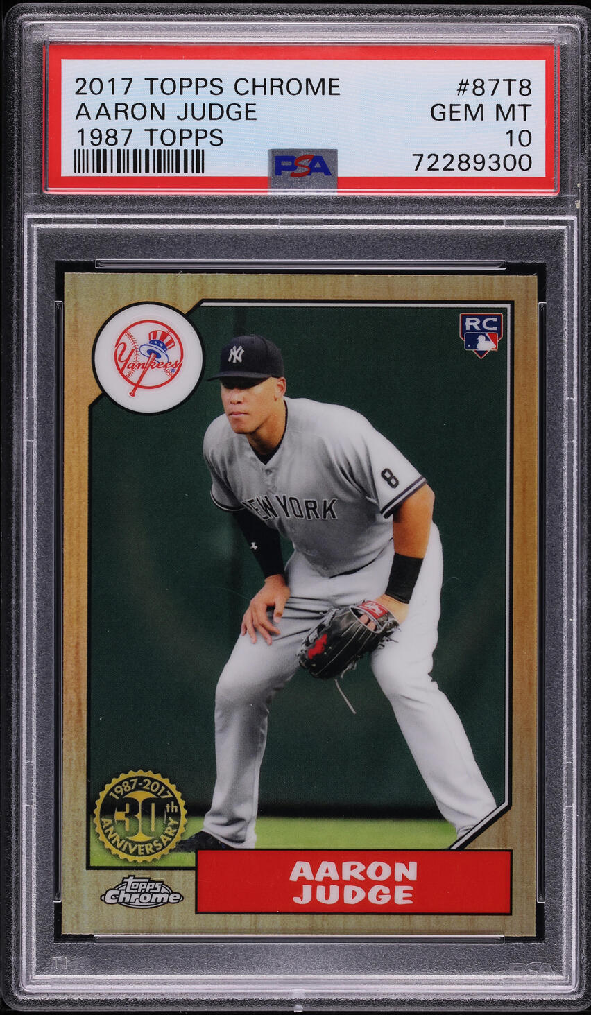 2017 Topps Chrome '87 Aaron Judge ROOKIE #87T-8 PSA 10 GEM MINT on ...