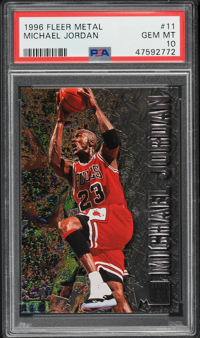 1996 Metal Basketball Michael Jordan #11 PSA 10 GEM MINT on Fanatics ...