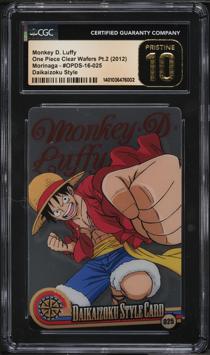 2012 One Piece Morinaga Clear Wafers Daikaizoku Monkey D. Luffy CGC 10 ...