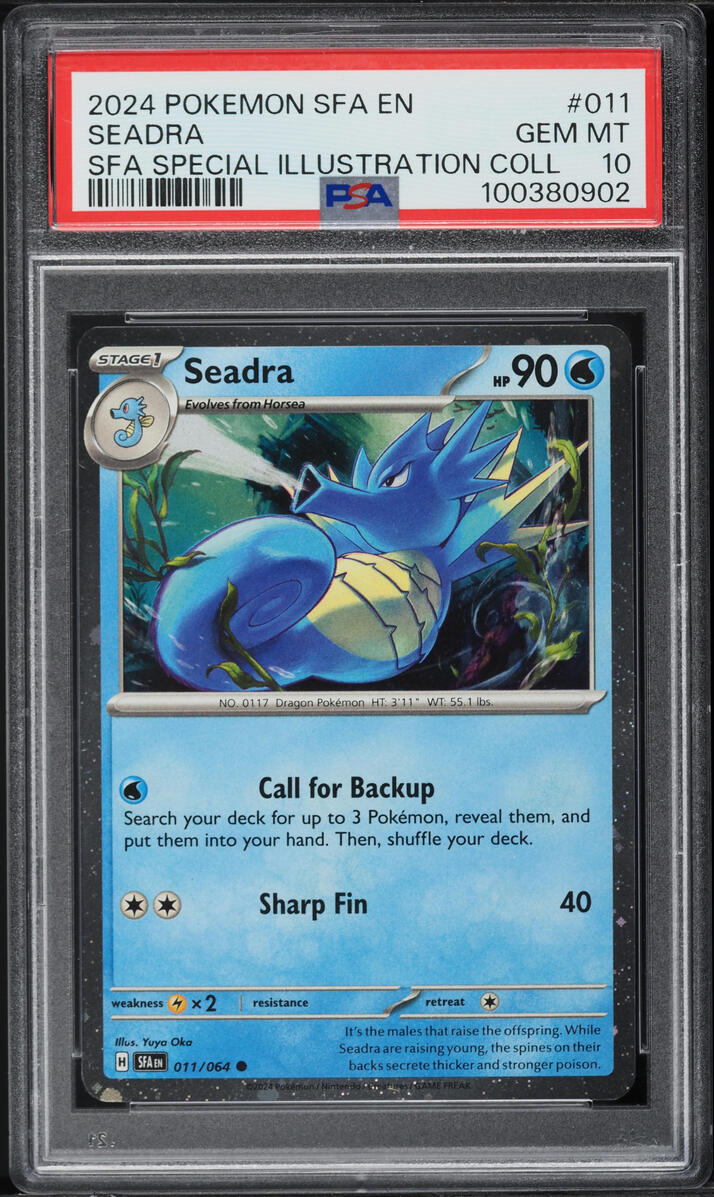 2024 Pokemon SV Shrouded Fable Illustration Rare Seadra #11 PSA 10 GEM MINT on Fanatics Collect