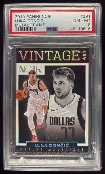 2019-20 Panini Noir Metal Frame #291 Luka Doncic /25 PSA 8 on Fanatics ...