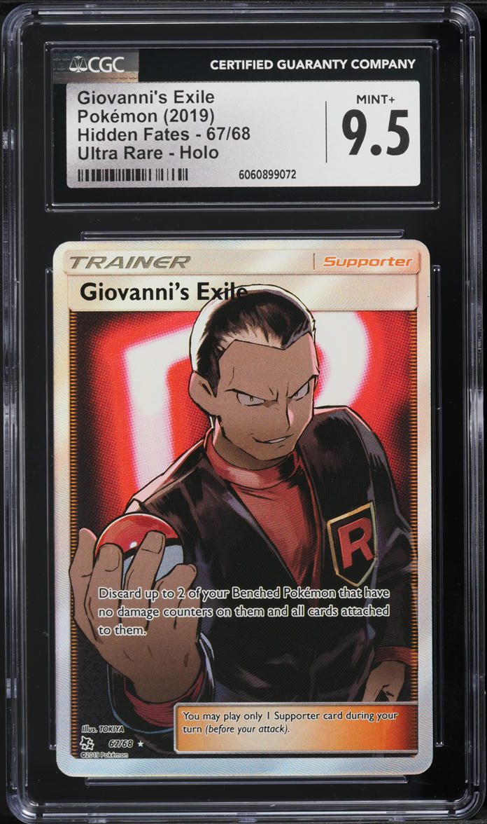 2019 Pokemon Sun & Moon Hidden Fates Full Art Giovanni's Exile #67 CGC ...