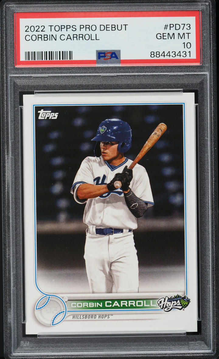 2022 Topps Pro Debut Corbin Carroll PROSPECT #PD-73 PSA 10 GEM MINT on ...