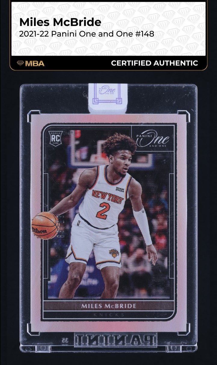 2021 Panini One And One Miles McBride ROOKIE /99 #148 MBA AUTH on ...