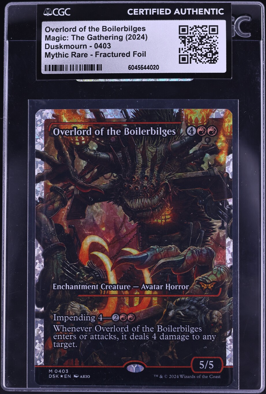 2024 MTG Duskmourn Fractured Foil Overlord Of The Boilerbilges #0403 ...