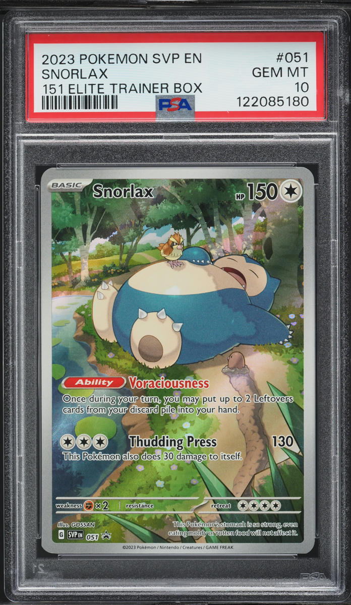 2023 Pokemon SV Black Star Promo 151 ETB Snorlax #51 PSA 10 GEM MINT on ...