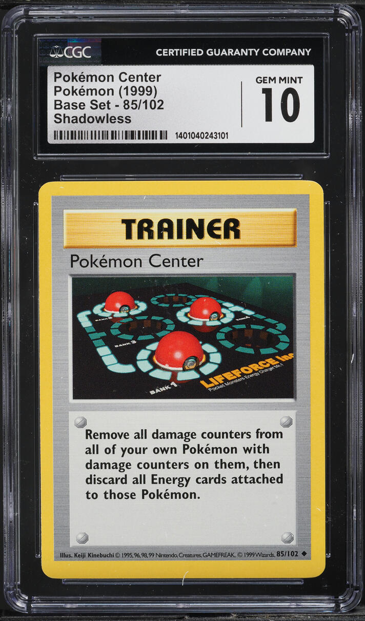 1999 Pokemon Base Set Shadowless Pokemon Center #85 CGC 10 GEM MINT on ...