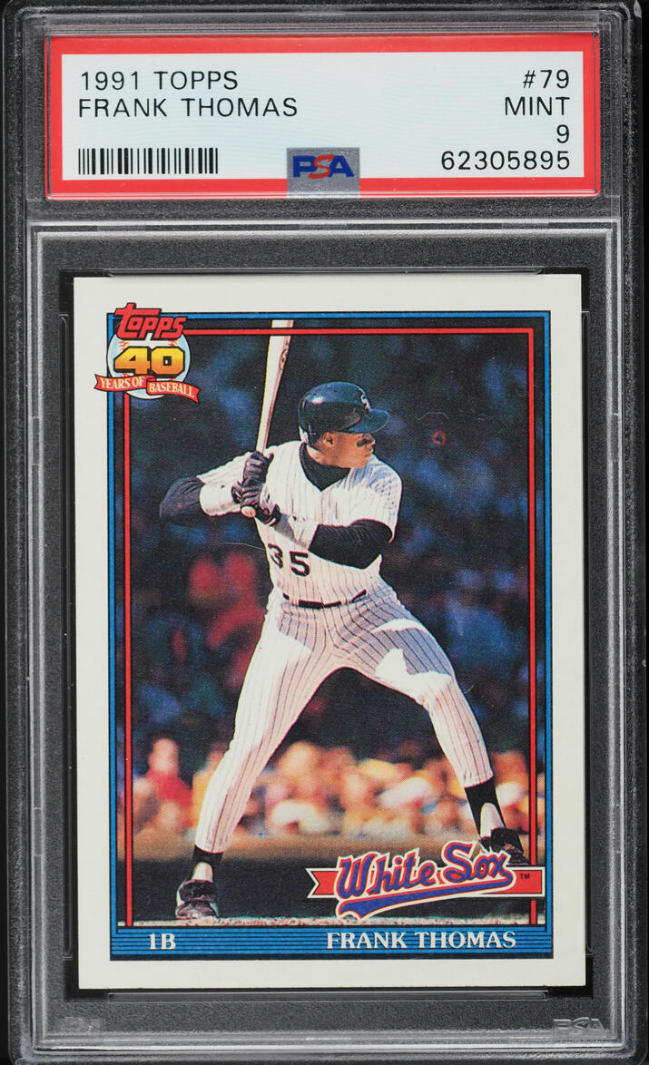 1991 Topps Frank Thomas #79 Psa 9 Mint On Fanatics Collect