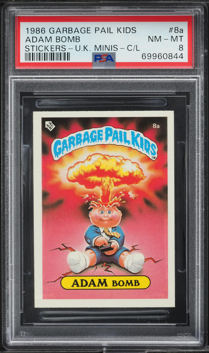 1986 Topps Garbage Pail Kids Stickers U.K. Minis Adam Bomb CHECKLIST ...