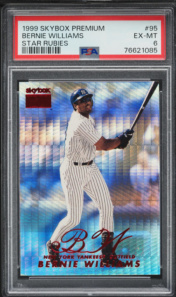 1999 Skybox Premium Star Rubies Bernie Williams /50 #95 PSA 6 EXMT on ...