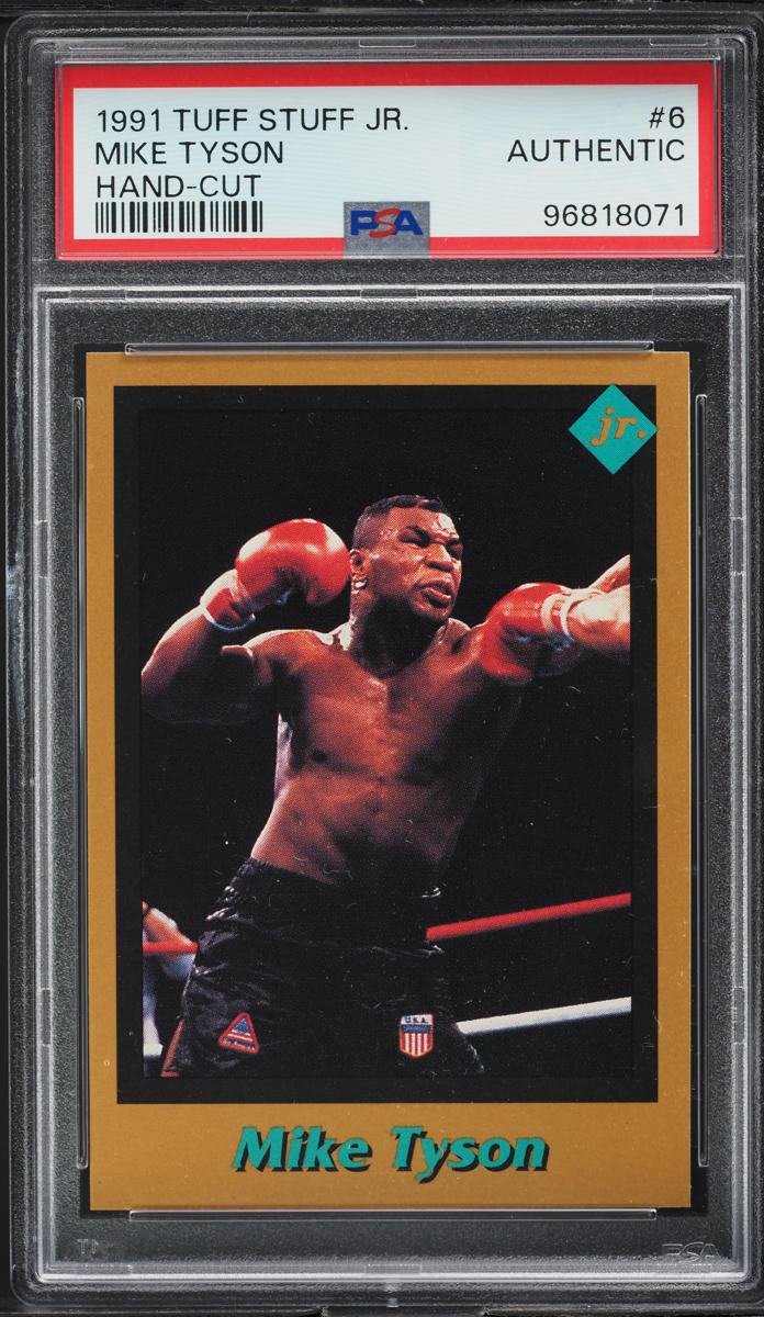 1991 Tuff Stuff Jr. Hand Cut Mike Tyson #6 PSA AUTH on Fanatics Collect