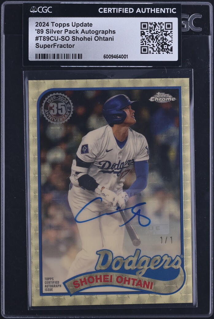 2024 Topps Update '89 Silver Pack Superfractor Shohei Ohtani AUTO 1/1 ...