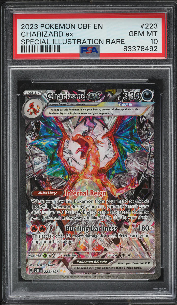 2023 Pokemon Scarlet & Violet Obsidian Flames Alt Art Charizard ex #223 ...