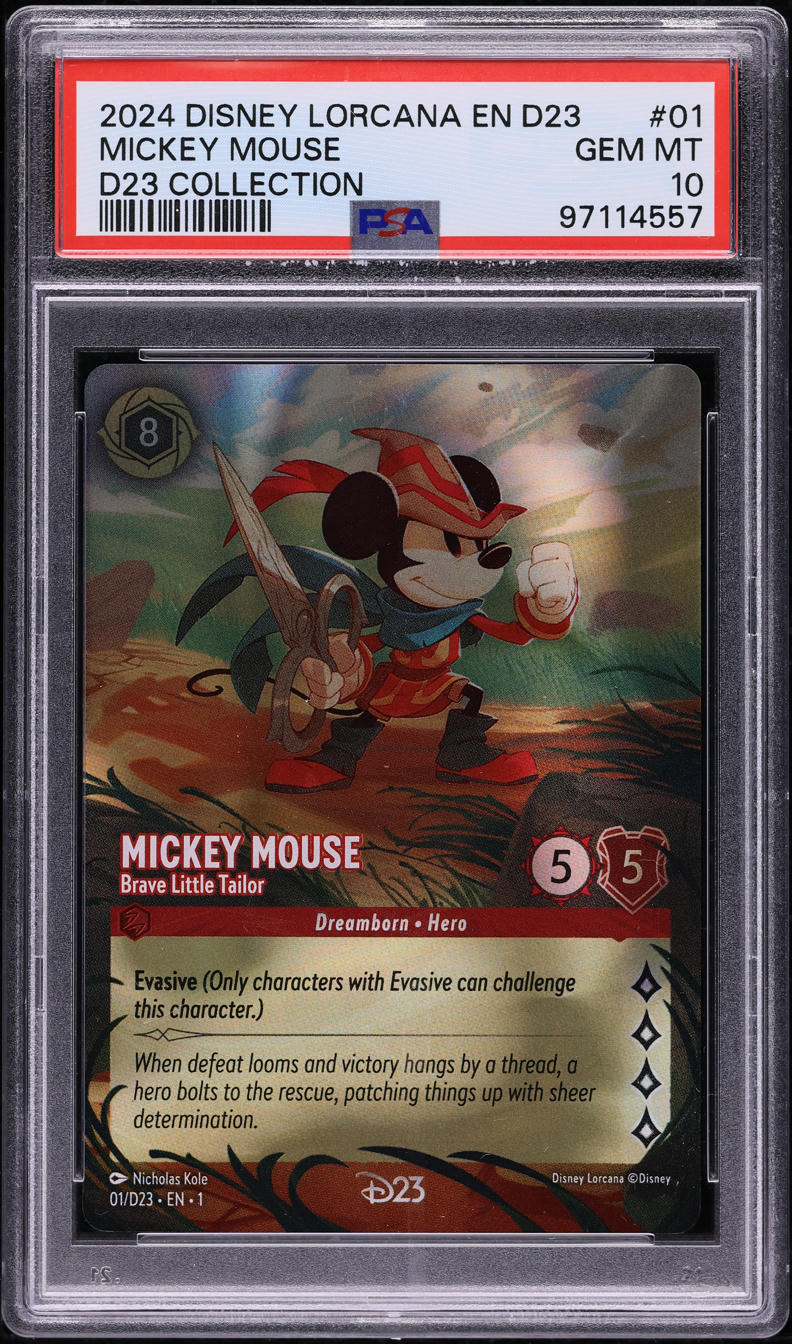 2024 Disney Lorcana Promo D23 Collection Mickey Mouse #1 PSA 10 GEM ...