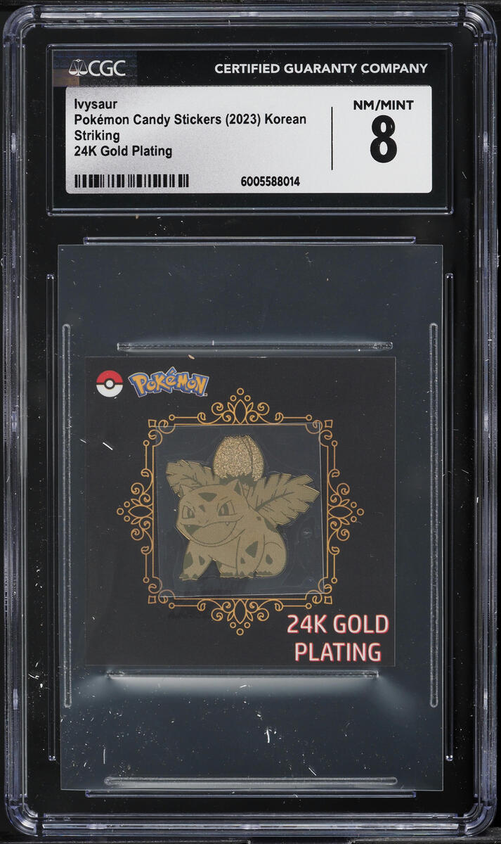 2023 Pokemon Korean Candy Stickers Striking 24K Gold Plating Ivysaur ...