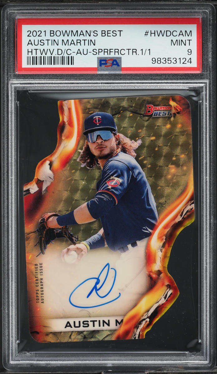 2021 Bowman's Best Heatwave Superfractor Austin Martin PROSPECT AUTO 1/ ...