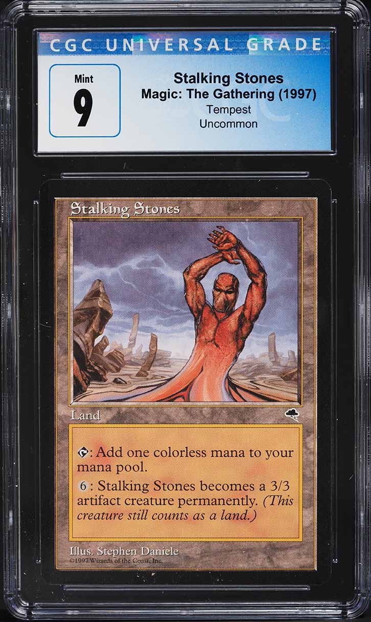 1997 Magic The Gathering MTG Tempest Stalking Stones CGC 9 MINT on ...