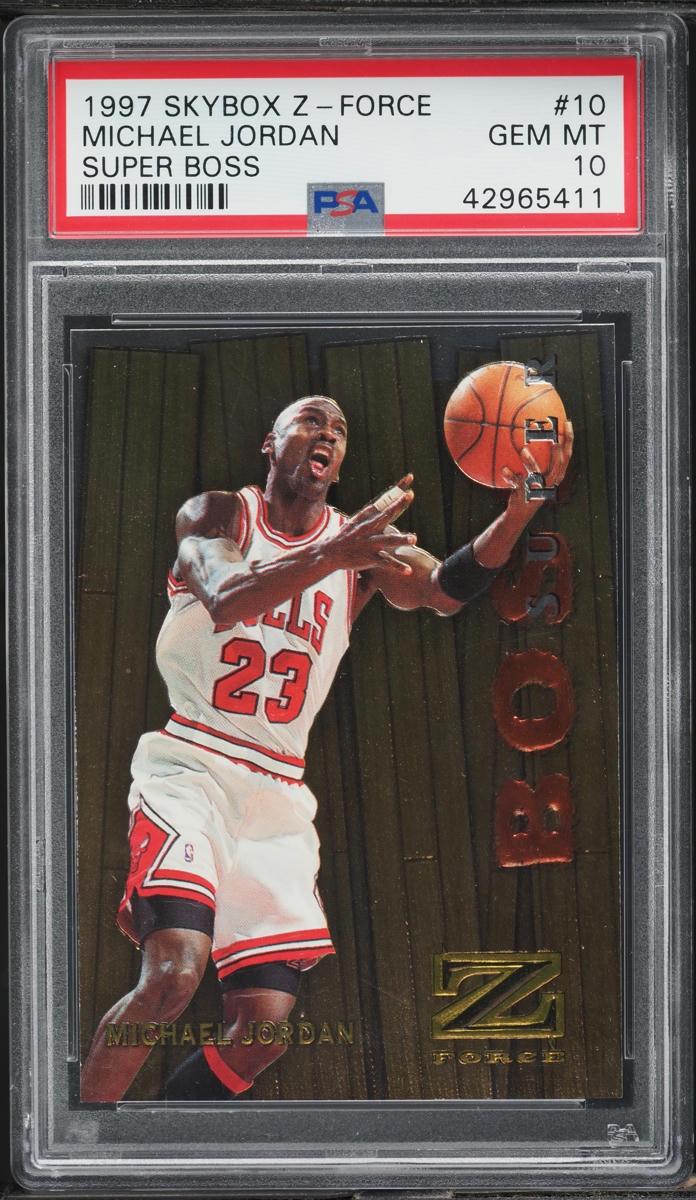1997 Skybox Z-Force Super Boss Michael Jordan #10 PSA 10 GEM MINT on ...