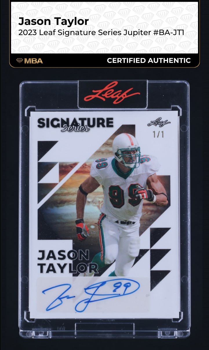 2023 Leaf Signature Series Jupiter Jason Taylor AUTO 1/1 #BA-JT1 MBA ...