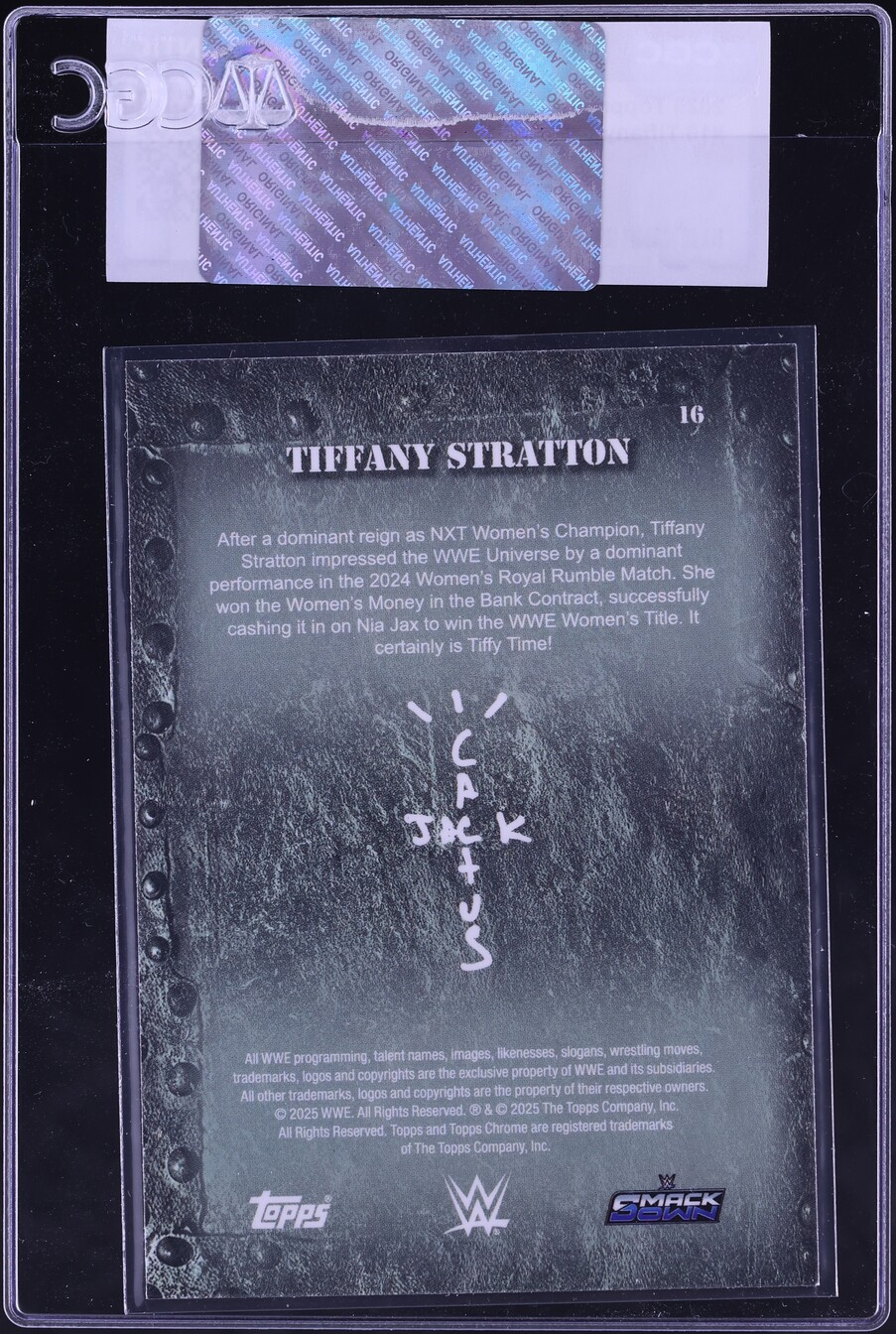 2025 Topps Chrome WWE Cactus Jack Tiffany Stratton #16 CGC AUTH on ...