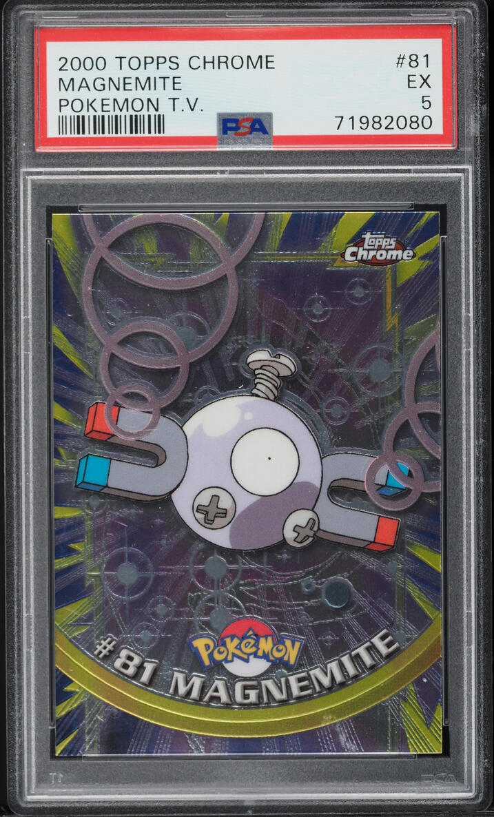 2000 Topps Chrome Pokemon Series 2 Magnemite #81 PSA 5 EX on Fanatics ...