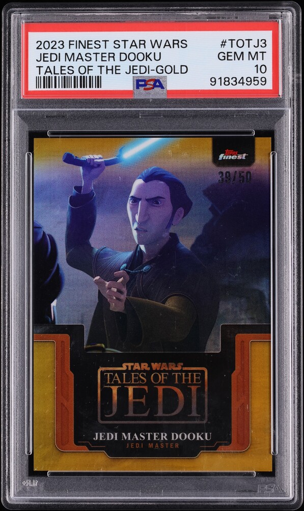 2023 Finest Star Wars Tales Of The Jedi Gold Jedi Master Dooku /50 PSA ...
