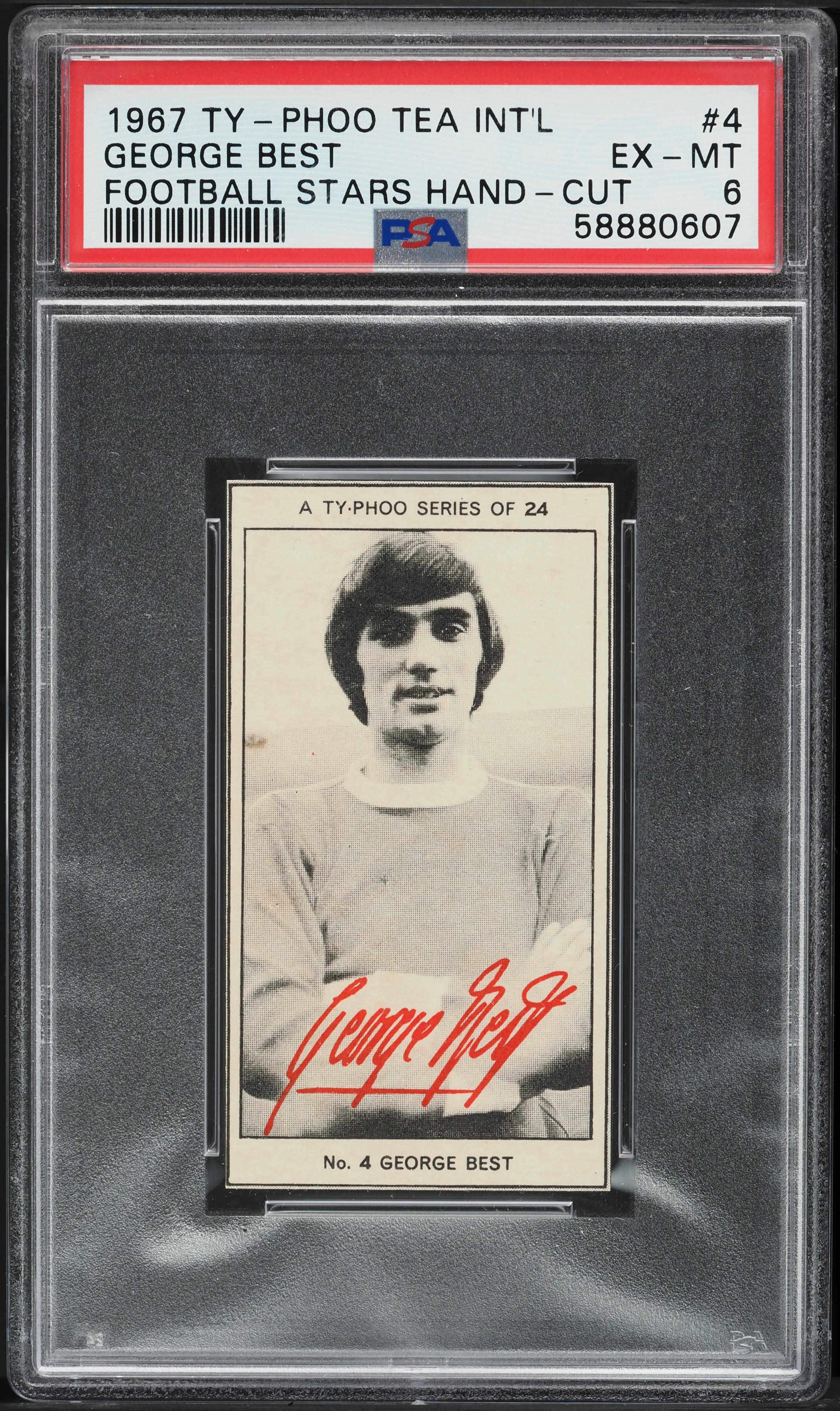 1967 Ty-Phoo Tea International Football Stars George Best #4 PSA 6 EXMT ...