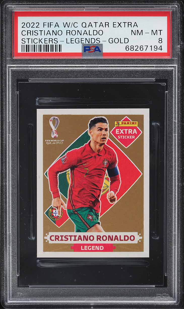 2022 Panini FIFA World Cup Extra Stickers Legends Gold Cristiano ...