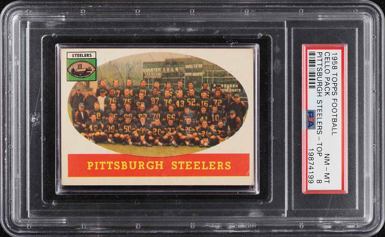 1958 Topps Football Cello Pack Pittsburgh Steelers TOP PSA 8 NM-MT on ...