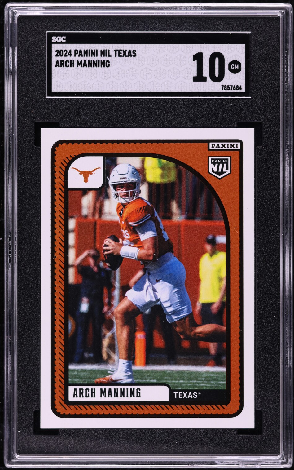 2024 Panini NIL University Of Texas Arch Manning ROOKIE SGC 10 GEM MINT ...