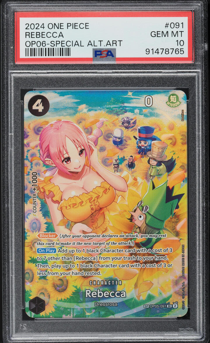 2024 One Piece Wings Of The Captain Alt Art Rebecca #OP06-091 PSA 10 ...