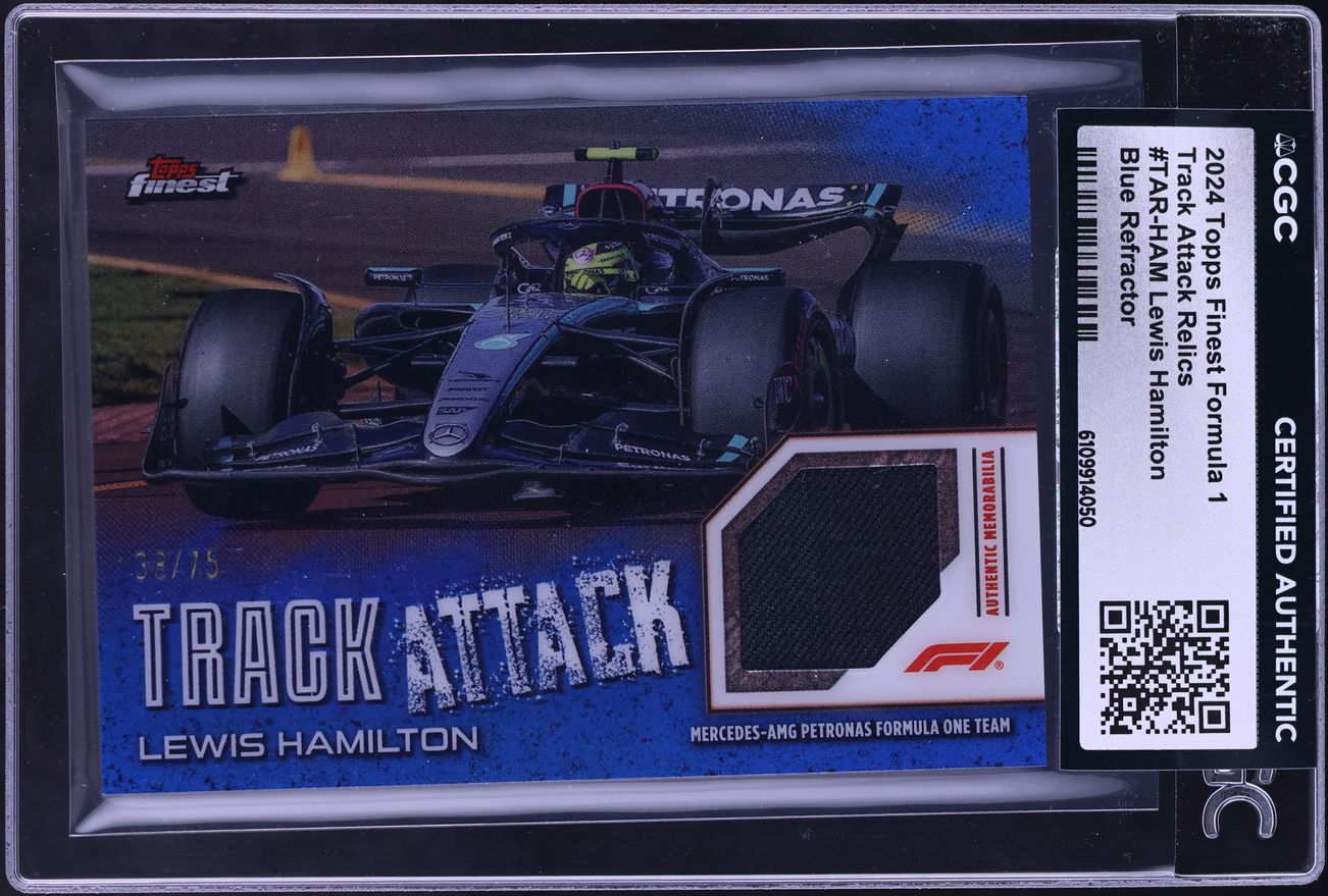 2024 Finest Formula 1 F1 Track Attack Blue Refractor Lewis Hamilton ...