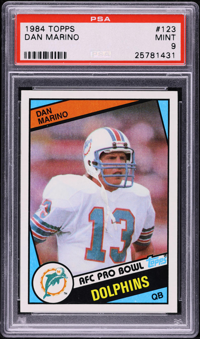 1984 Topps Football Dan Marino ROOKIE #123 PSA 9 MINT on Fanatics Collect