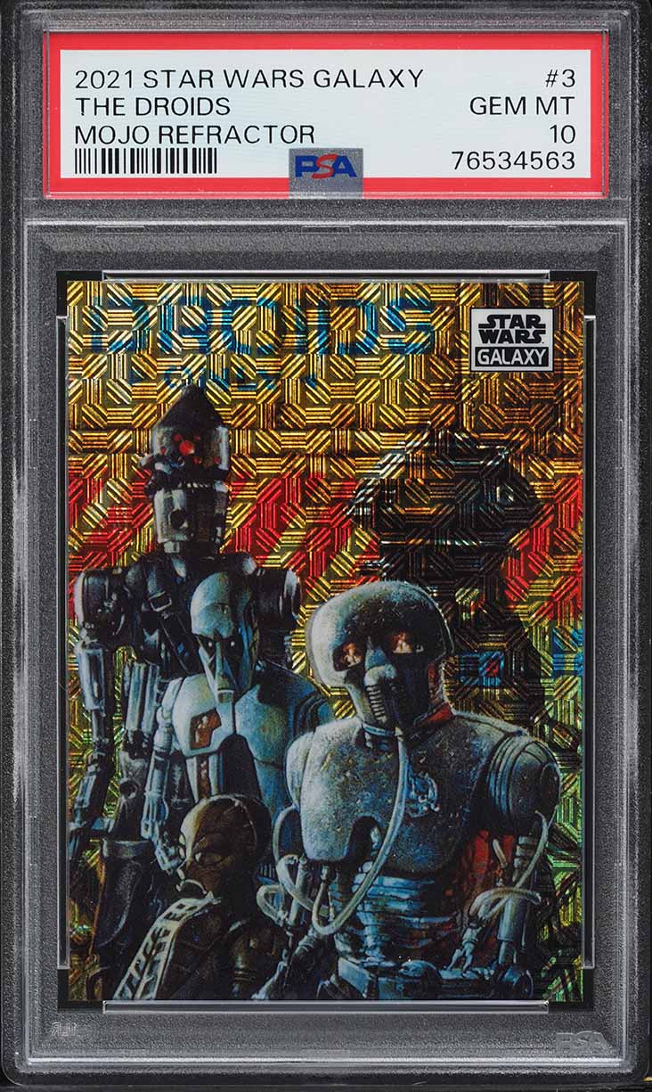 2021 Topps Chrome Star Wars Galaxy Mojo Refractor The Droids /50 #3 PSA ...