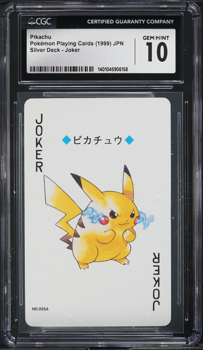 1999 Pokemon Japanese Silver Poker Set Nintendo Playing Card Pikachu ...