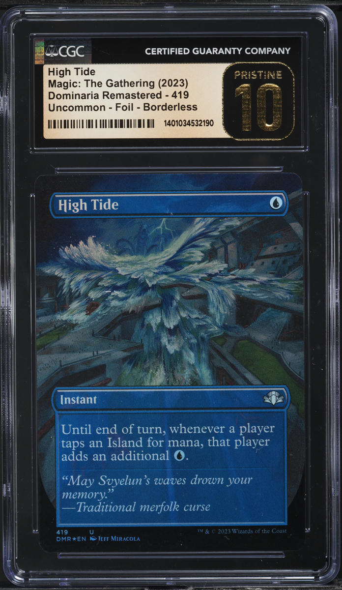 2023 Magic The Gathering MTG Dominaria Remastered Foil High Tide CGC 10 PRISTINE on Fanatics Collect