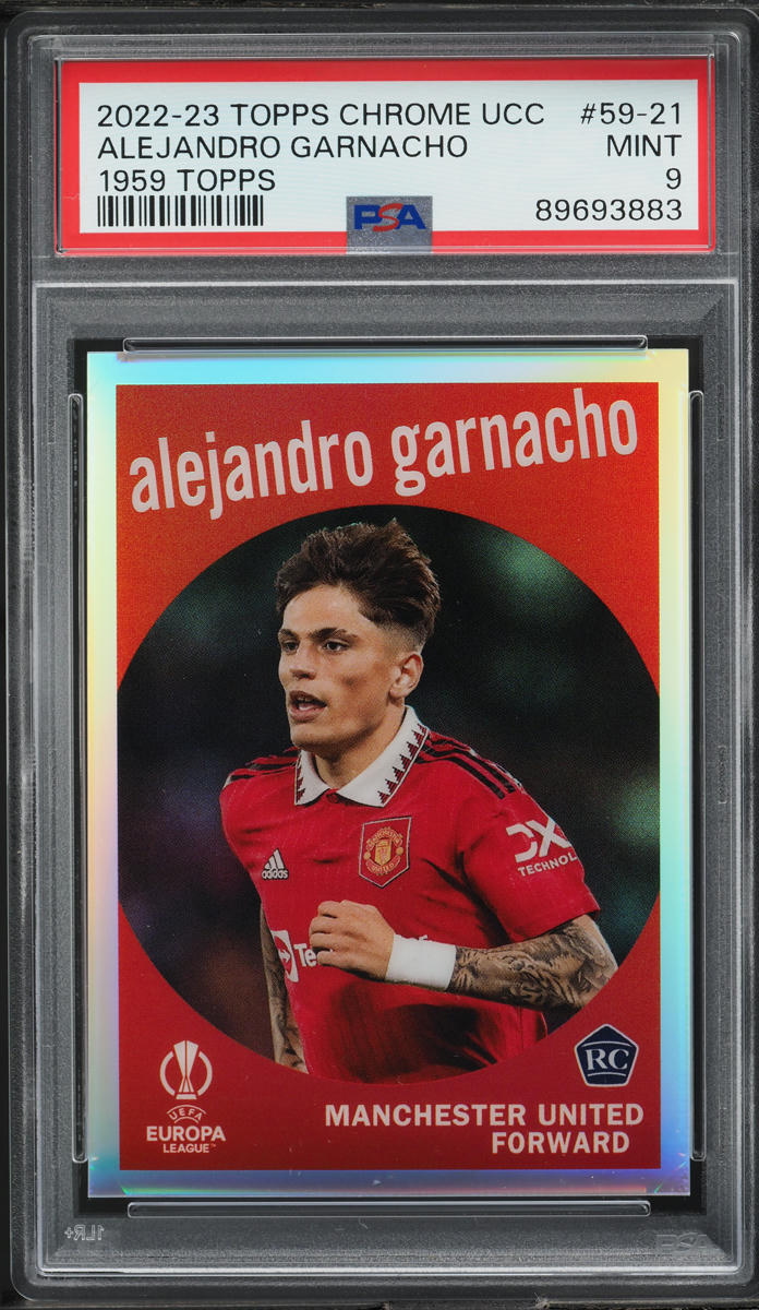 2022 Topps Chrome UEFA Club Competitions '59 Alejandro Garnacho ROOKIE ...